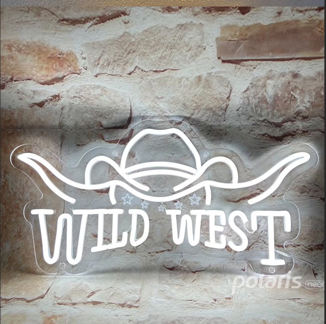 Wild West Neon Sign,cowboy Hat Neon Home Decor,cowboy/cowgirl Sign ...