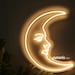Moon Face Neon Sign, Led Neon Sign, Moon Neon Sign, Kid's Room Wall ...