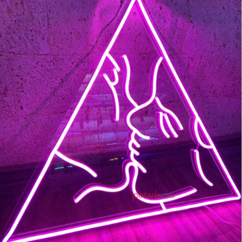 LED Neon Signlove Kiss Aesthete Neon Sign Handmade Neon Sign | Etsy