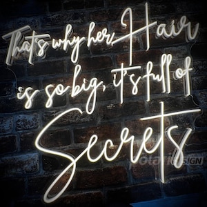 That's Why Her Hair is so Big It's Full of Secrets Beauty Salon LED ...