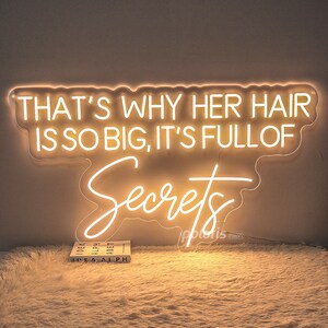 That's Why Her Hair is so Big It's Full of Secrets Beauty Salon LED ...