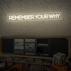 Remember Your Why Neon Sign: Motivational Home Decor - Etsy