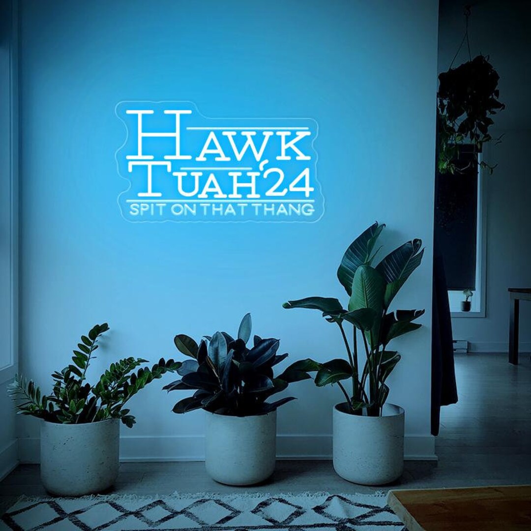 Hawk Tuah 24 Spit on That Thang Sign, Hawk Tuah LED Decor, Hawk Tuah ...