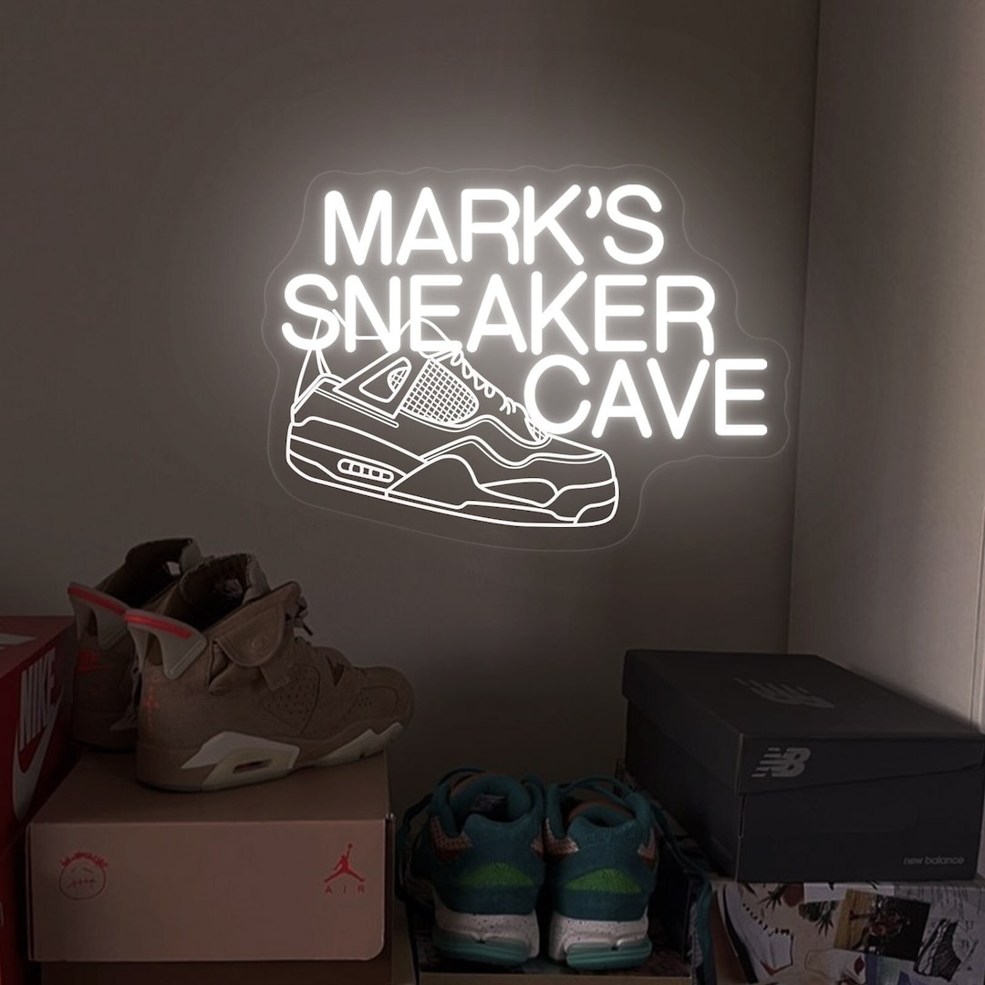 Personalized Sneaker Cave Neon Sign,sneaker Room Wall Hang,man Cave ...
