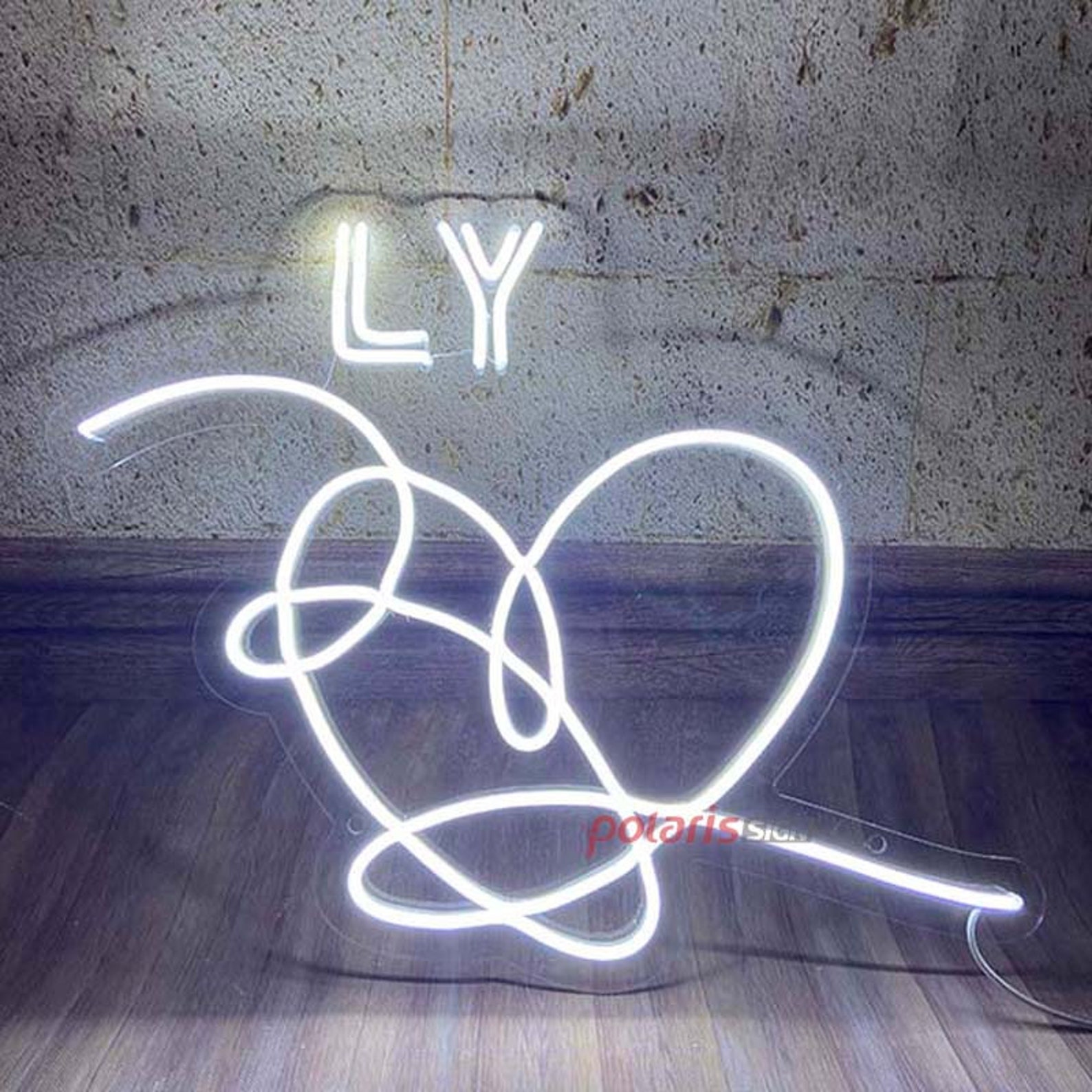 Bts Love Yourself Heart LED Neon Sign BTS LY Neon Sign | Etsy