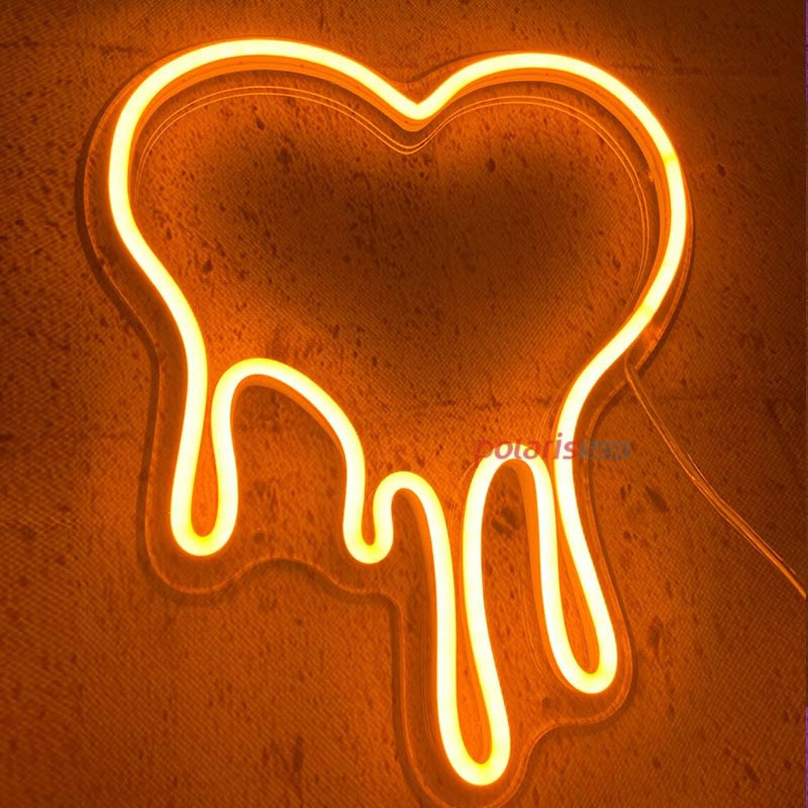 LED Neon Sign Melting Heart Neon Sign | Etsy