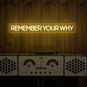 Remember Your Why Neon Sign: Motivational Home Decor - Etsy