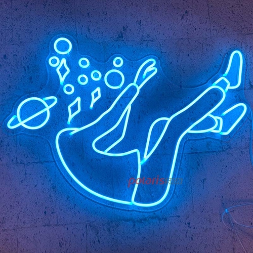 LED Neon Sign Falling Into Space Neon Sign Christmas Gift - Etsy