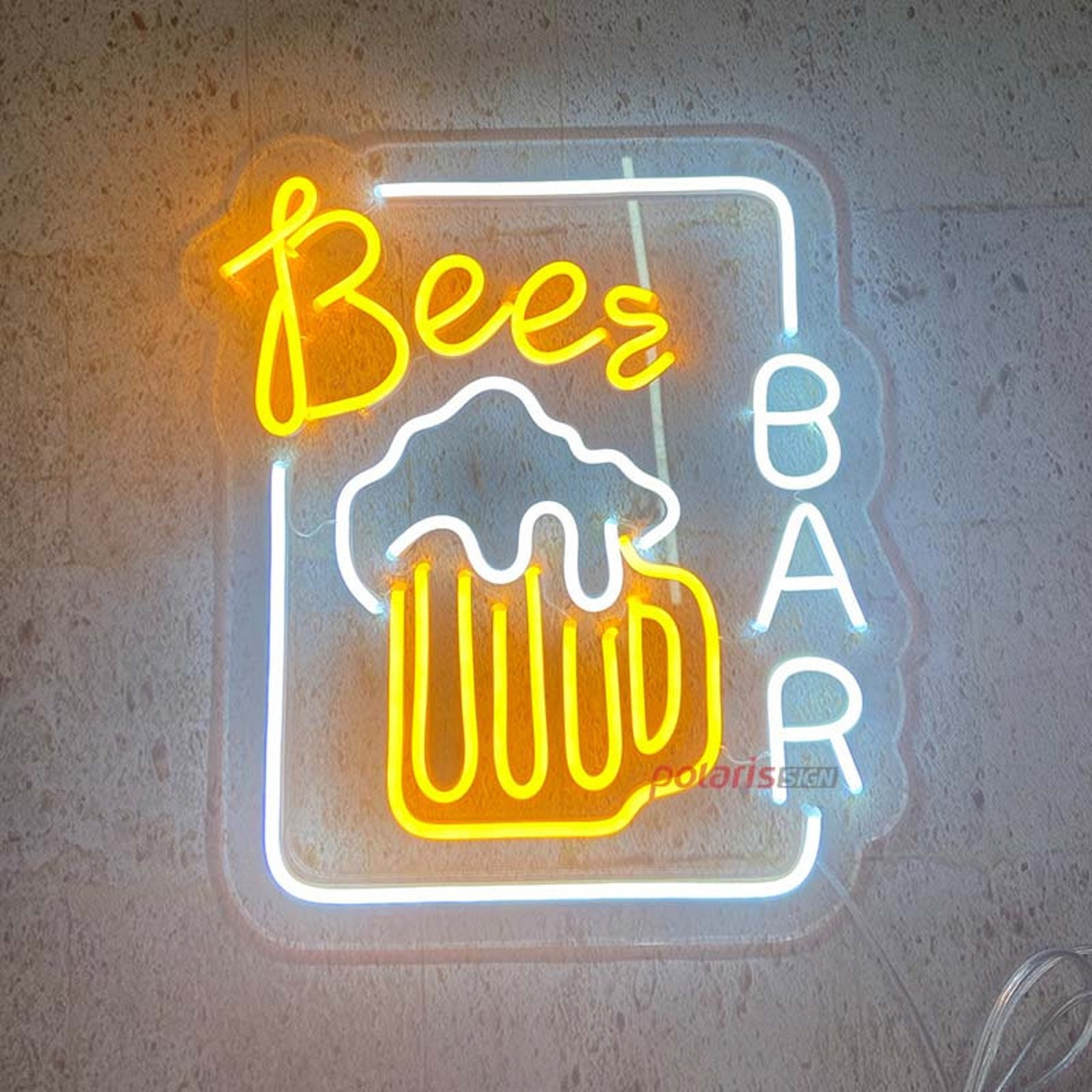 Bar letrero de neón de cerveza letrero de neón LED letrero - Etsy México