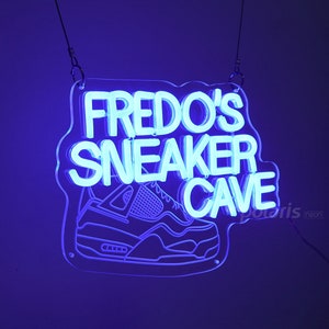 Personalized Sneaker Cave Neon Sign,sneaker Room Wall Hang,man Cave ...