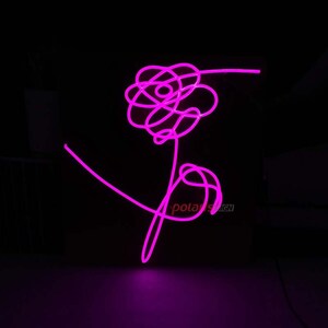 BTS Led Neon Sign BTS Love Yourself Flower Neon Sign Korean - Etsy