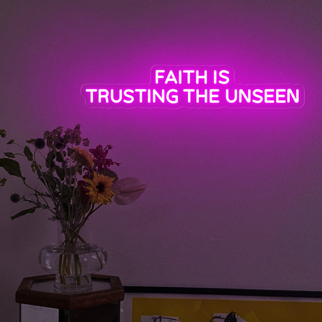 Faith is Trusting the Unseen Sign, Western Christian Home Decor ...