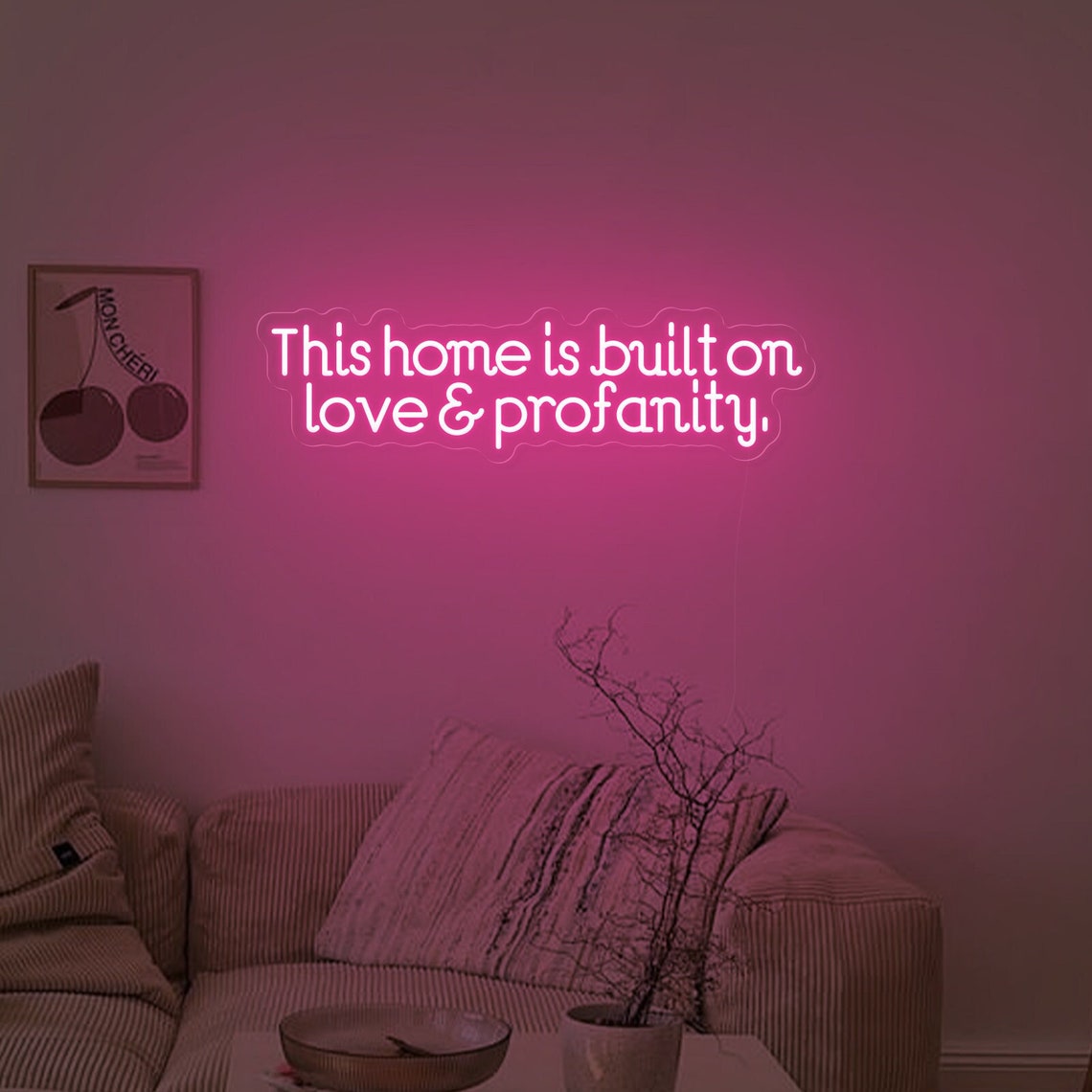 This Home is Built on Love and Profanity Sign,home Welcome Wall Decor ...