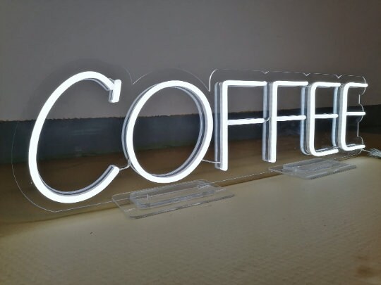 Custom LED Neon Table Sign With Stand, Business Bar Decor - Etsy