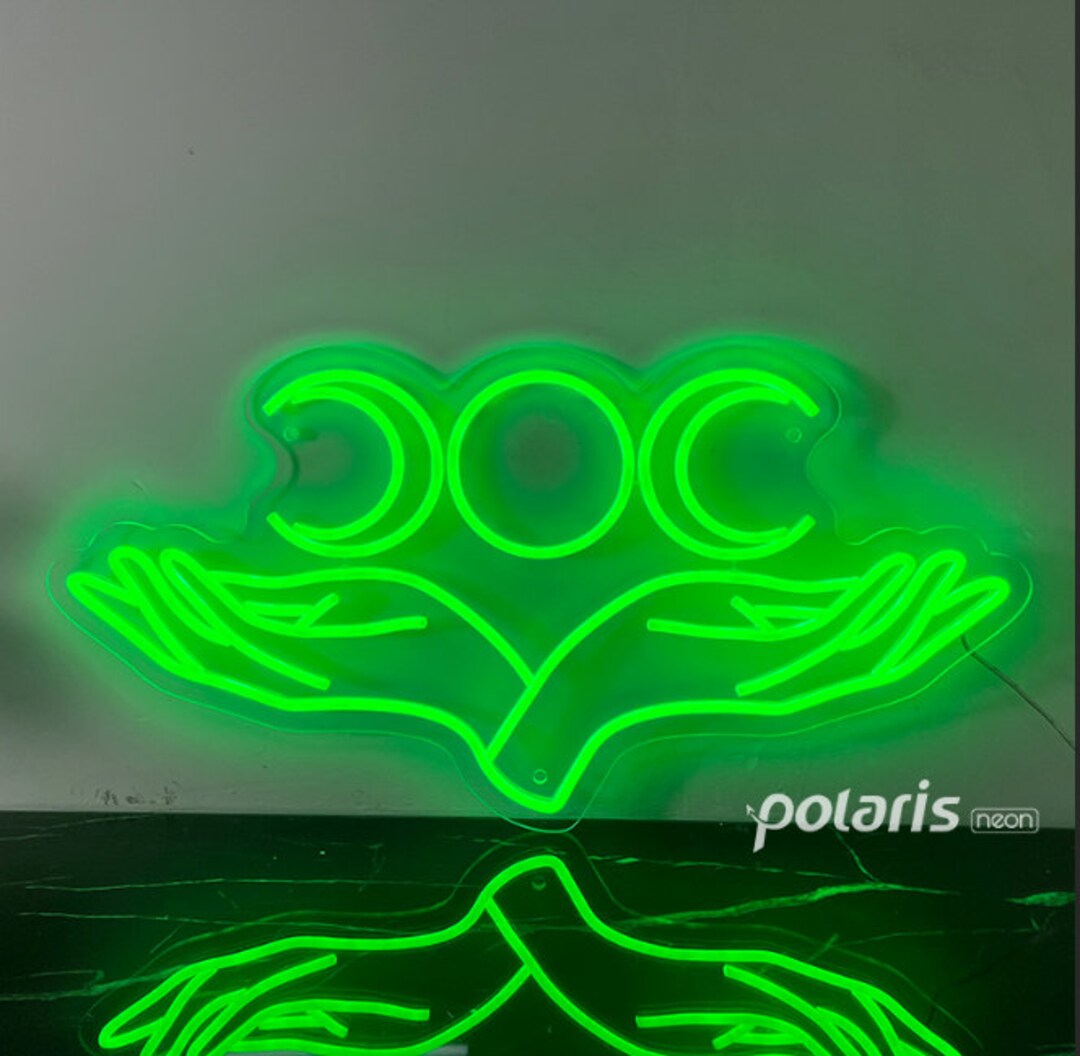 LED Neon Sign,triple Moon, Handmade Neon Sign,anime Neon Sign,custom ...