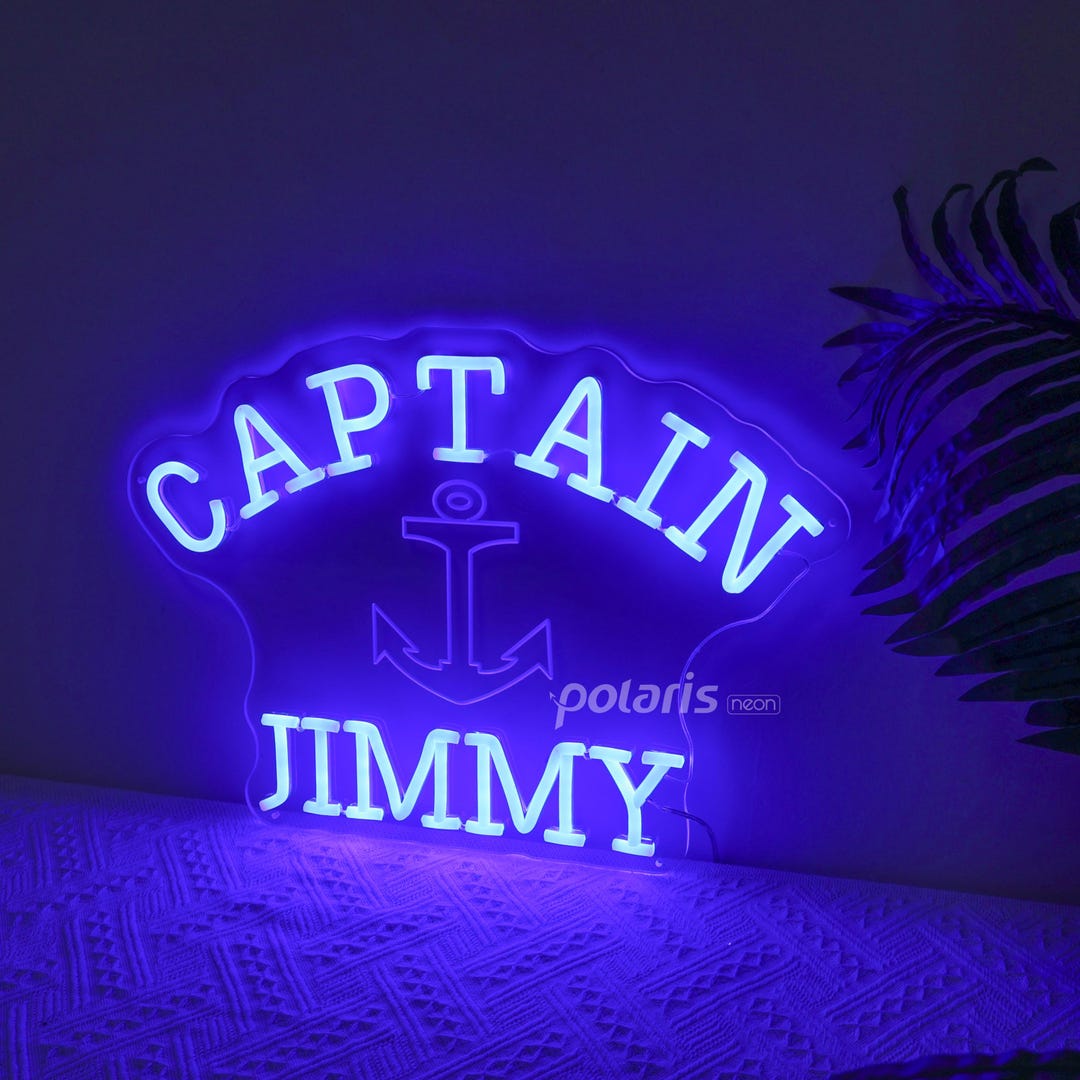 Custom Captain Neon Wall Art Light,personalized Neon Signs With Captain ...