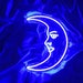 Moon Face Neon Sign Led Neon Sign Moon Neon Sign Kid's - Etsy