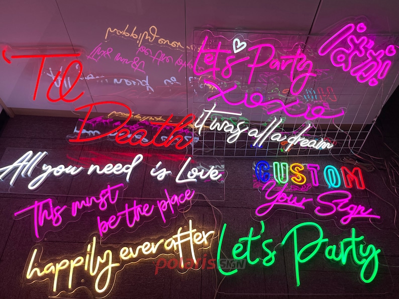 Custom Neon Sign Led Neon Sign Wedding Neon Sign Name Neon - Etsy