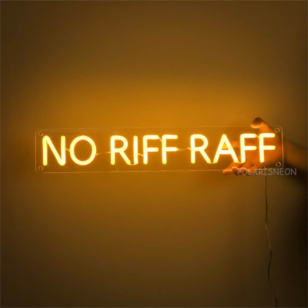 NO RIFF RAFF Neon Sign, Street Out Door Neon Sign, Modern Farmhouse ...