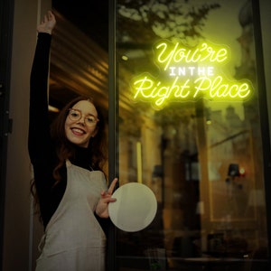 You're in the Right Place Neon Lightstore Welcome - Etsy