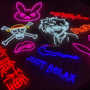 Custom Anime Neon Sign LED Anime Image Neon Signcartoon Wall - Etsy UK