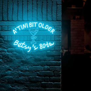 Custom A Tini Bit Older Birthday Party Decor Sign, A Tini Bit Older ...