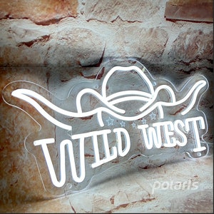 Wild West Neon Sign,cowboy Hat Neon Home Decor,cowboy/cowgirl Sign ...