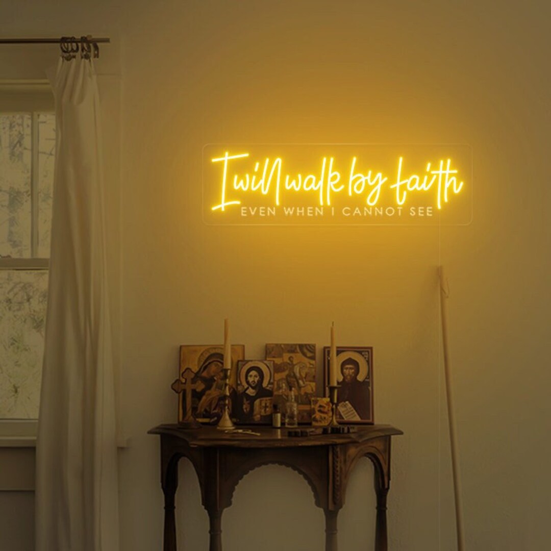 I Will Walk by Faith Even When I Cannot See Wall Decor Sign - Etsy