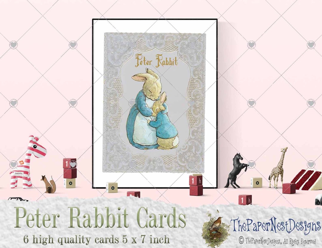 Peter Rabbit Cards, Peter Rabbit Baby Room Wall Art, Beatrix Potter ...