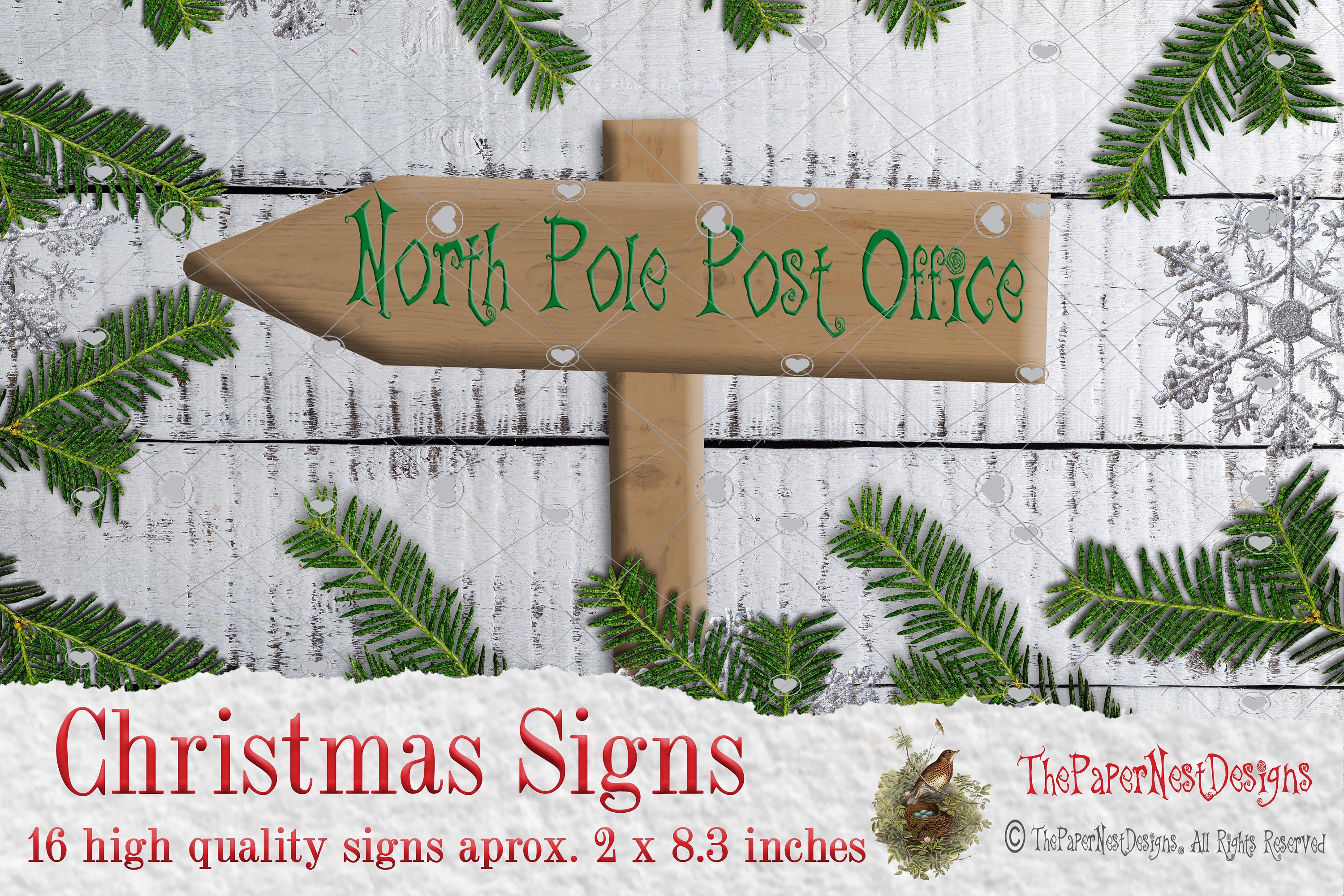 Christmas Signs, North Pole, Santa's Toy Factory, Directional Signs ...