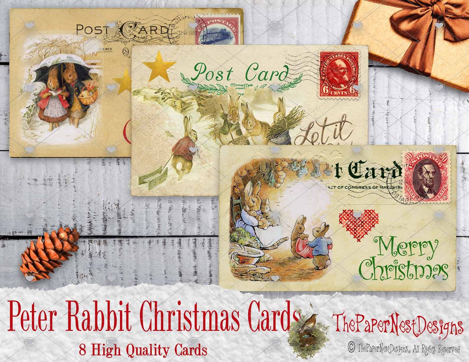 Peter Rabbit Christmas Cards, Peter Rabbit Christmas Papers, Beatrix ...
