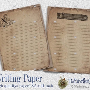 Vintage Style Writing Paper Letter Paper Printable - Etsy