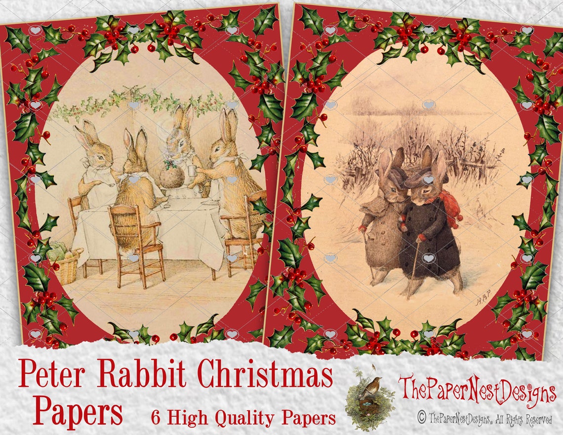 Peter Rabbit Christmas Papers, Peter Rabbit Christmas Cards, Beatrix ...