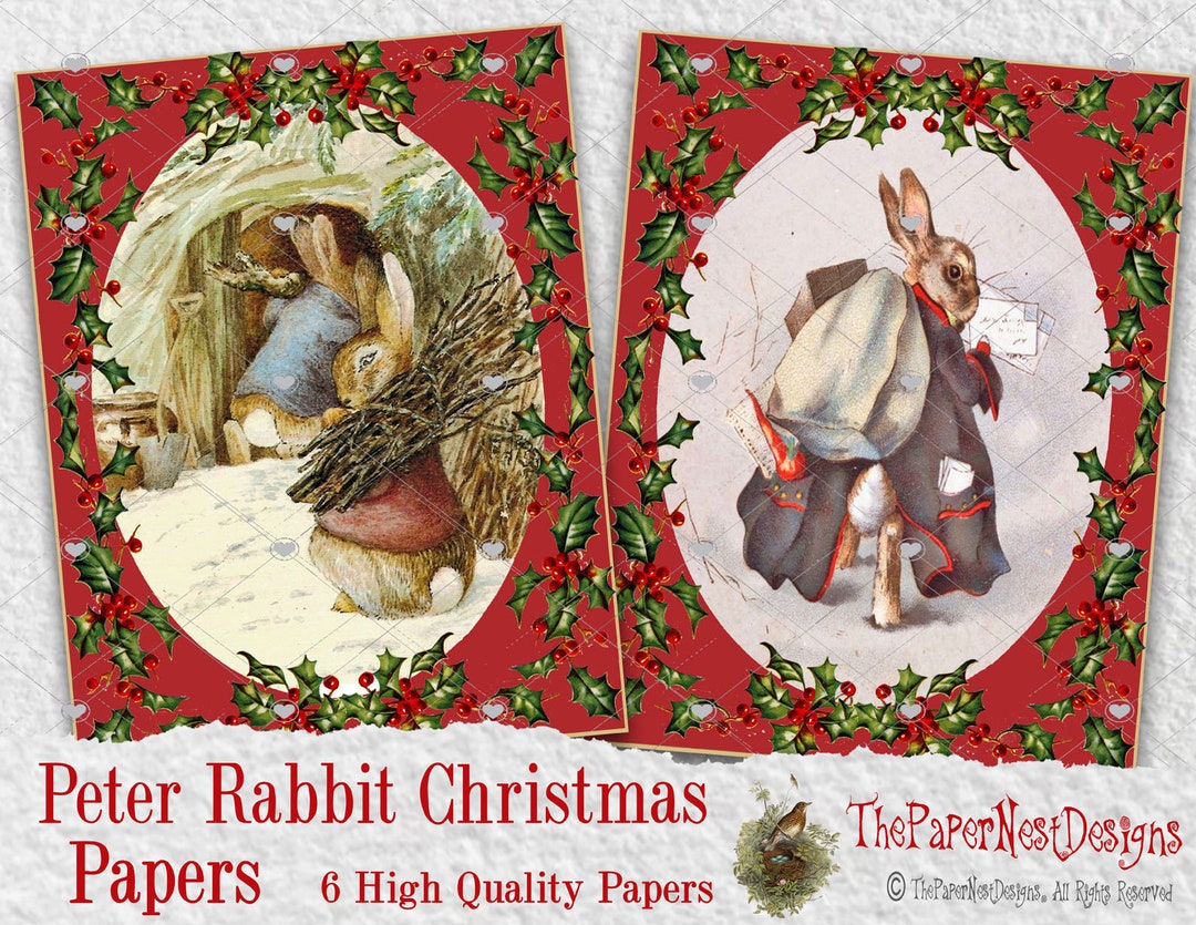 Peter Rabbit Christmas Papers, Peter Rabbit Christmas Cards, Beatrix ...