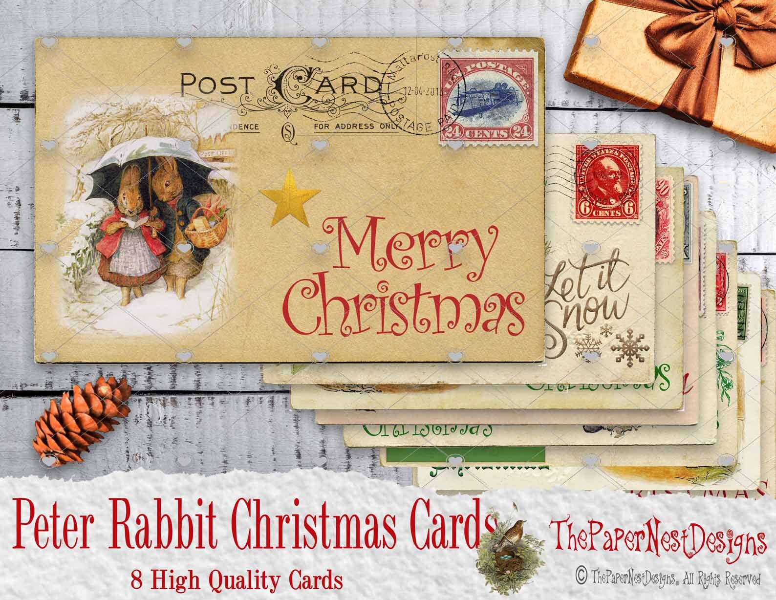 Peter Rabbit Christmas Cards, Peter Rabbit Christmas Papers, Beatrix ...