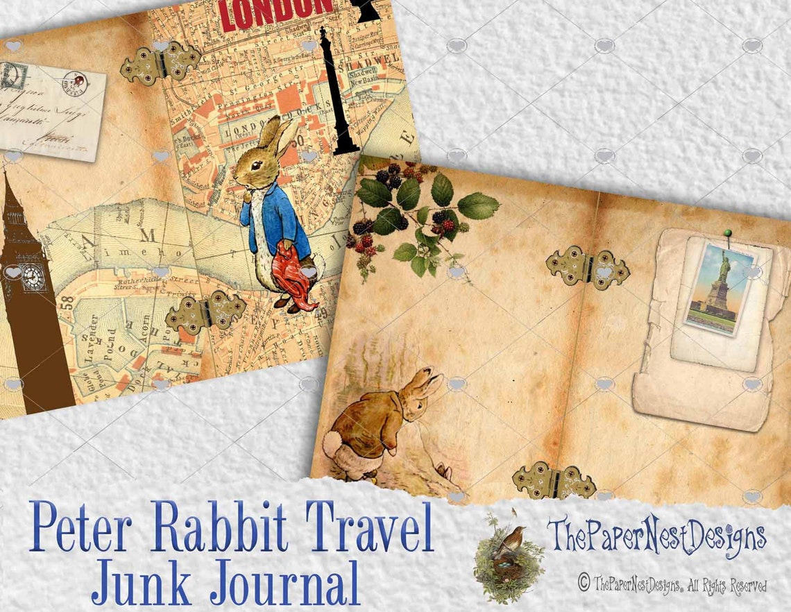 Peter Rabbit Travel Journal. Journal Kit With Instant Download. You ...
