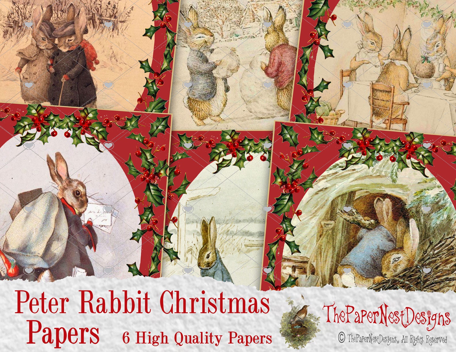 Peter Rabbit Christmas Papers, Peter Rabbit Christmas Cards, Beatrix ...