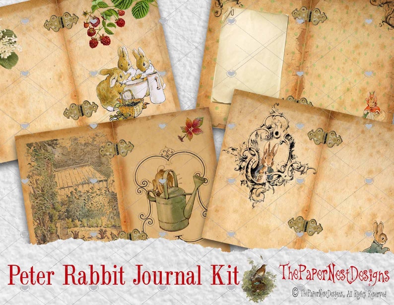 Peter Rabbit Journal, Big, Printable DIY Pack. Digital Download. - Etsy