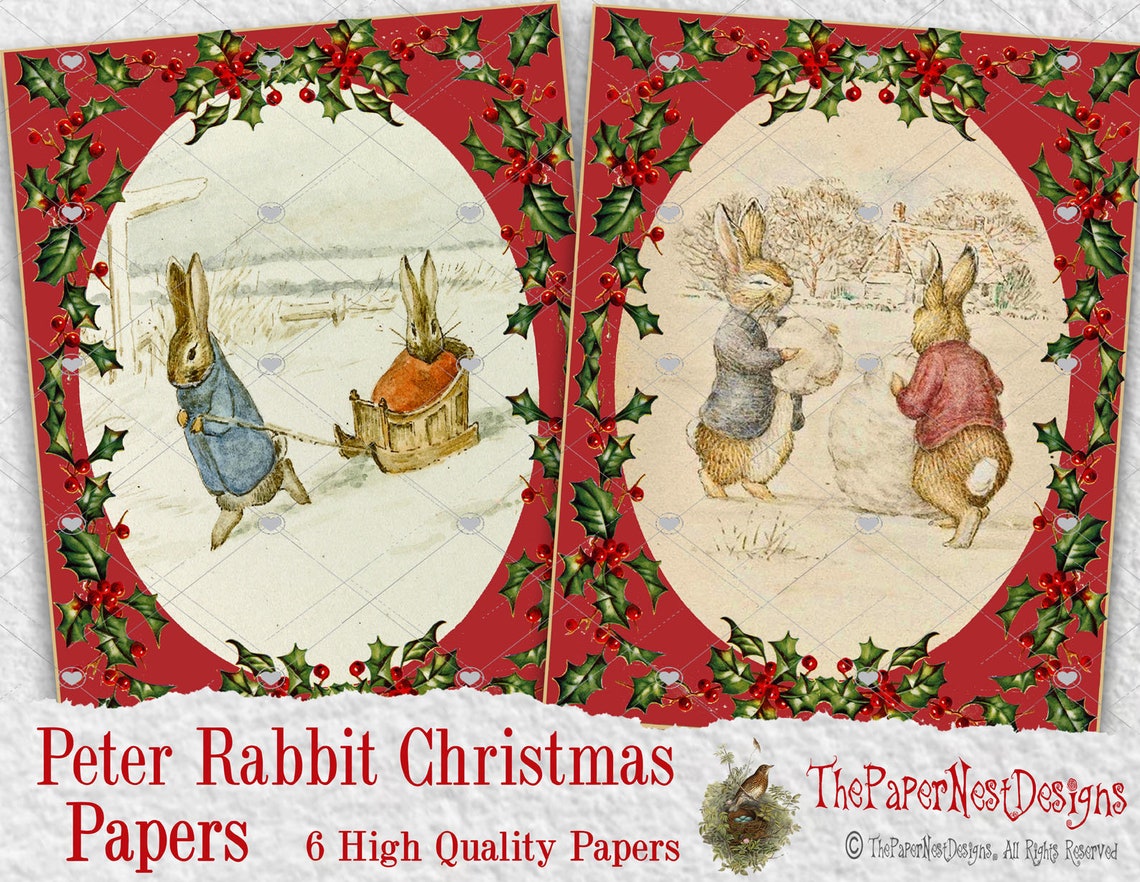 Peter Rabbit Christmas Papers, Peter Rabbit Christmas Cards, Beatrix ...