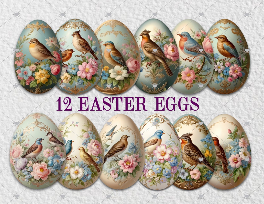 12 Easter Eggs, Easter Printables, - Etsy
