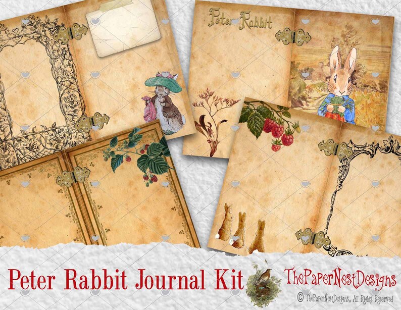 Peter Rabbit Journal, Big, Printable DIY Pack. Digital Download. - Etsy