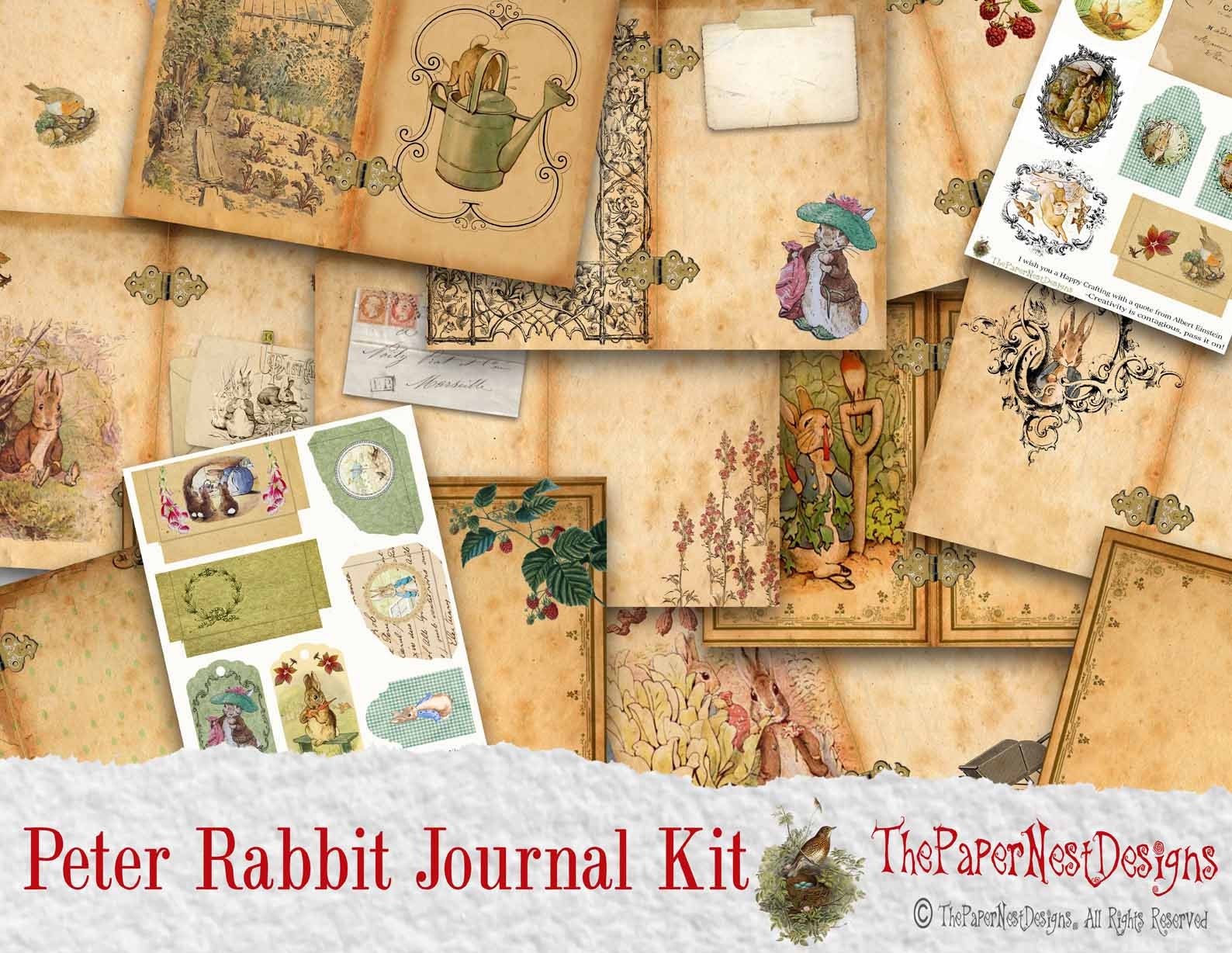 Peter Rabbit Journal, Big, Printable DIY Pack. Digital Download. - Etsy