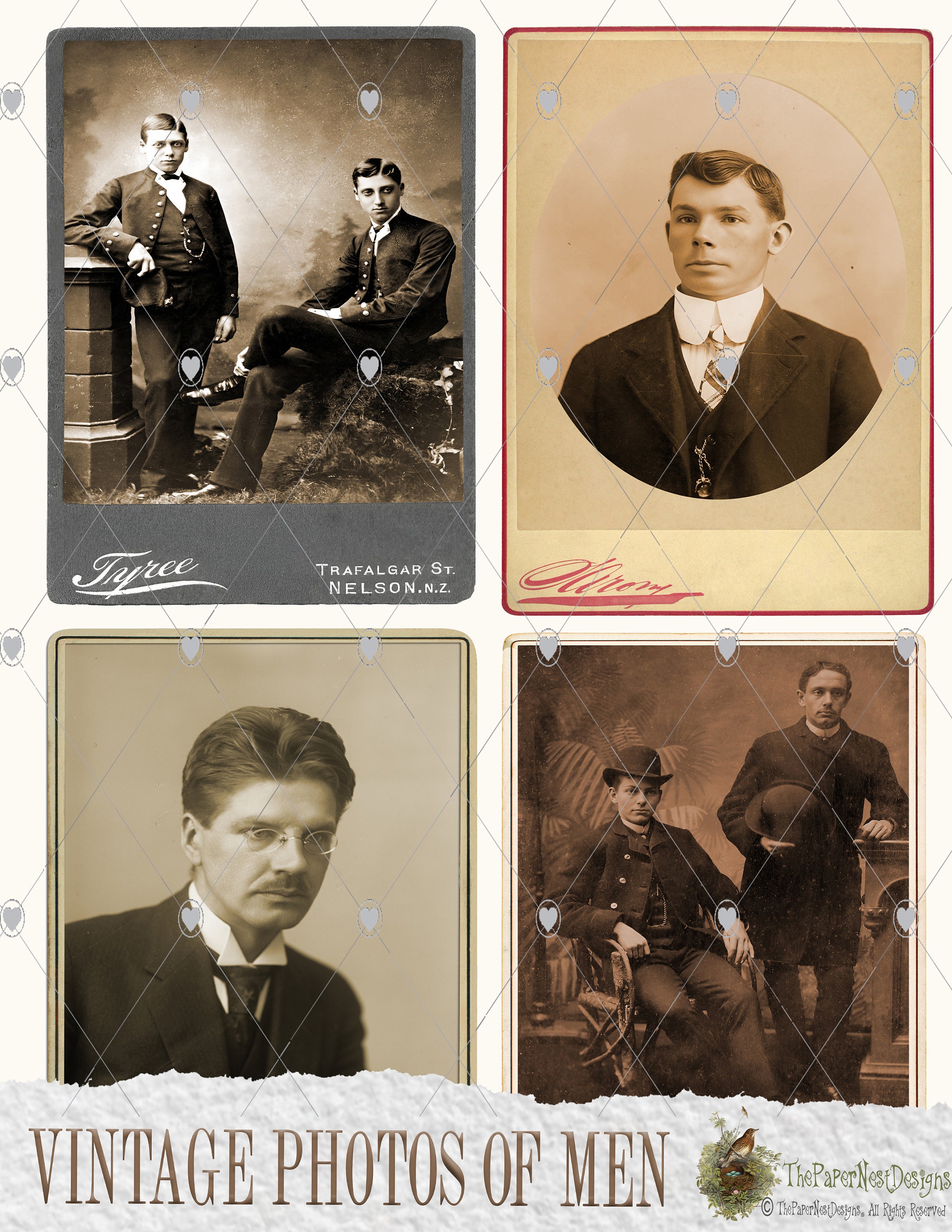 Vintage Photos of Men in Frames. 20 Printable Antique - Etsy
