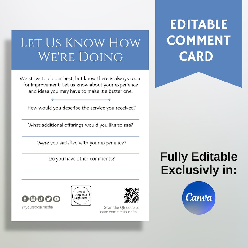 Suggestion Card Template - Etsy