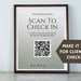 Printable Check in QR Code Scan Sign Paperless Registration - Etsy