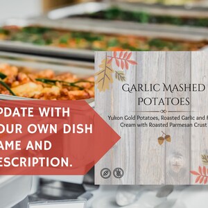 Thanksgiving Catering Food Labels for Entertaining, for Business and ...