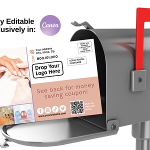 Nail Salon EDDM Coupon Postcard, Marketing Mailer, Fully Editable in ...