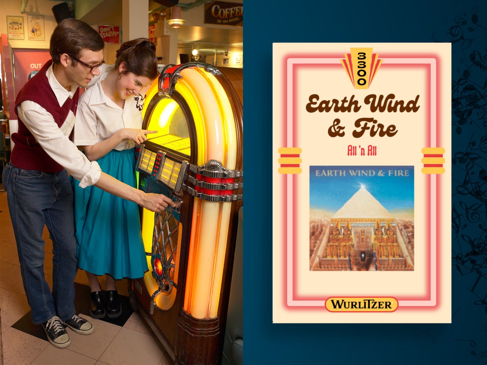 Editable Wurlitzer Jukebox Labels, Retro Album and CD Labels, Customize ...