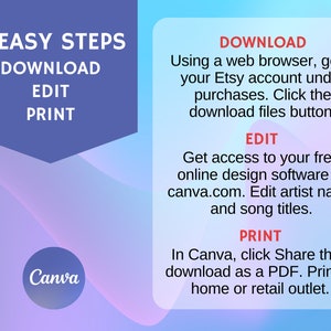 Editable Retro Jukebox Labels, Song and Artist Label, Customize With ...