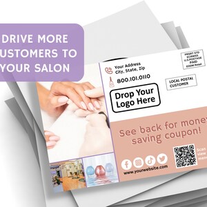 Nail Salon EDDM Coupon Postcard, Marketing Mailer, Fully Editable in ...